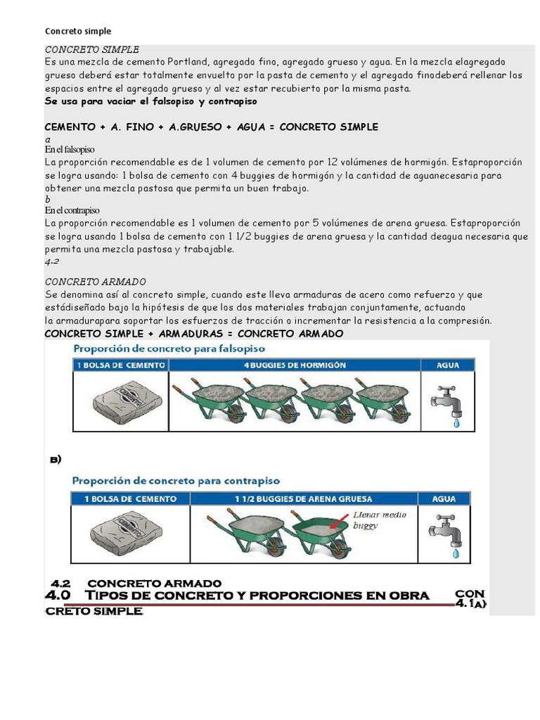 Tipos de Concretos | PDF | Hormigón | Cemento