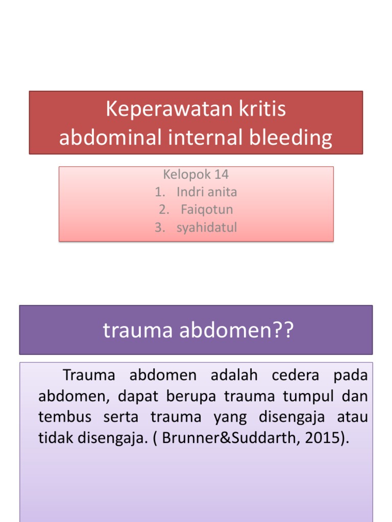 Abdominal Internal Bleeding | PDF