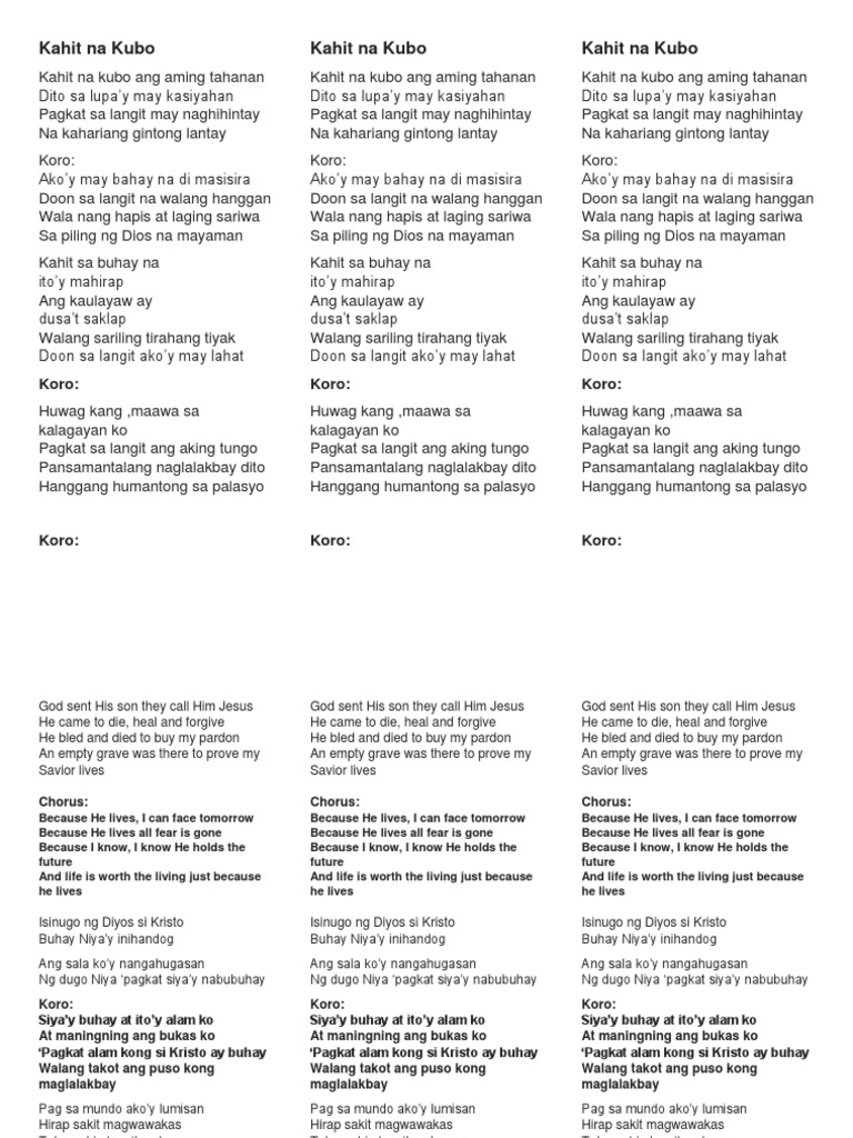 Funeral Service Songs | PDF