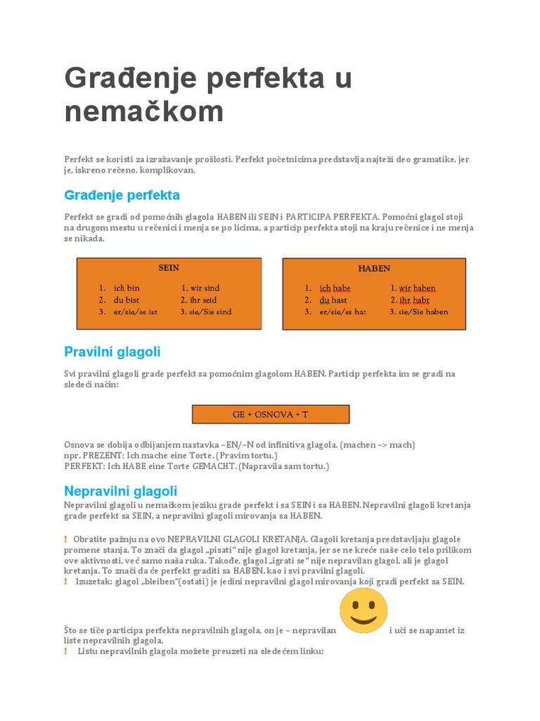 Njemacki Jezik Perfect | PDF