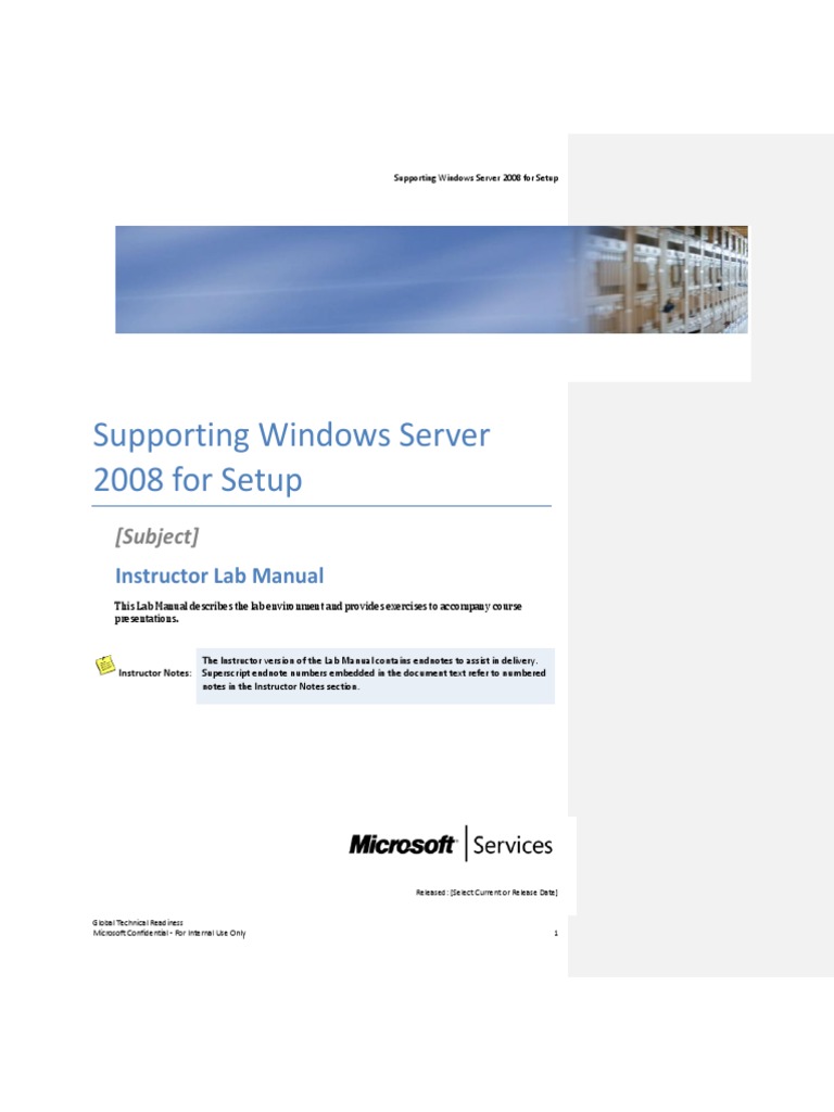 Windows Server 2008 Setup | PDF | Backup | Windows Server 2008