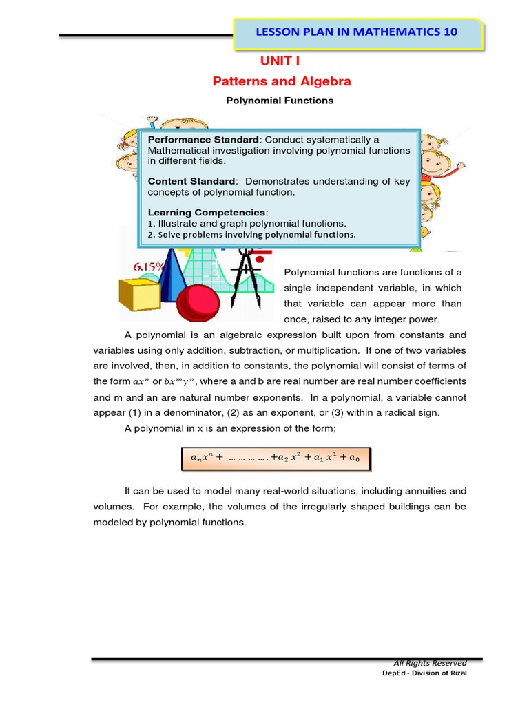 Degree Leading Coefficient and Constant Term of A Polynomial Function ...