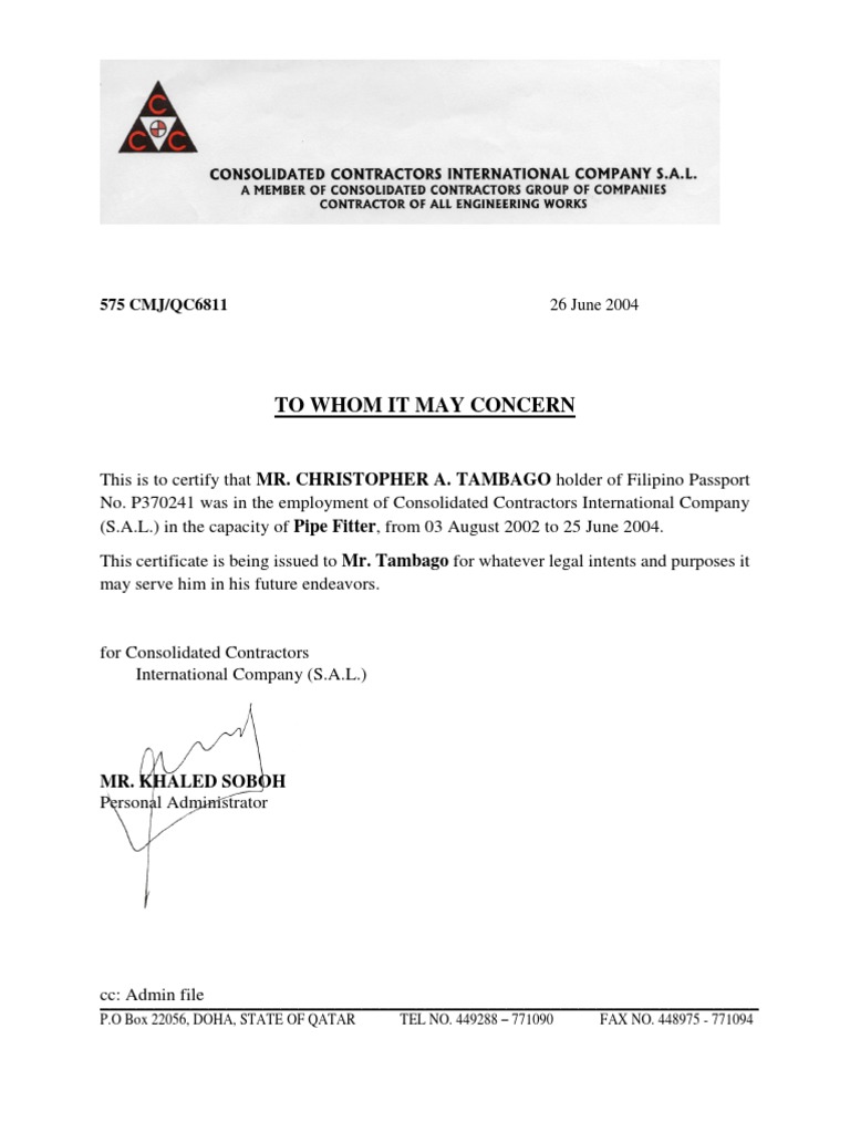 Ccic Certificate | PDF