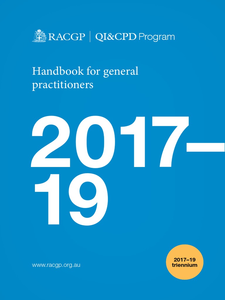 RACGP Handbook For GP 2017-20 | PDF | General Practitioner | Patient Safety