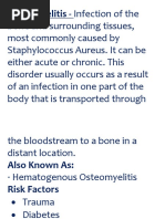 Osteomyelitis | PDF | Infection | Medicine