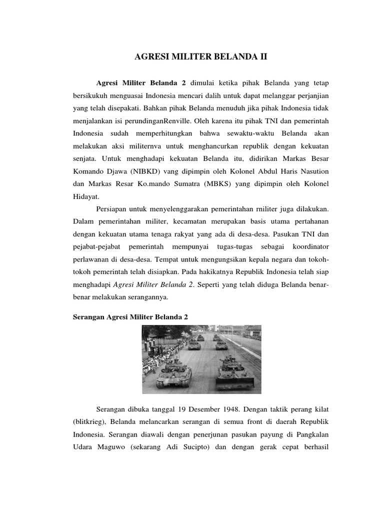 Agresi Militer Belanda II | PDF