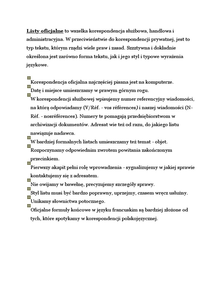 List Formalny I Prywatny | PDF
