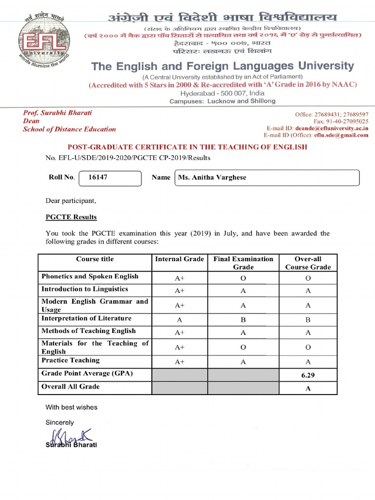 PGCTE Certificate | PDF