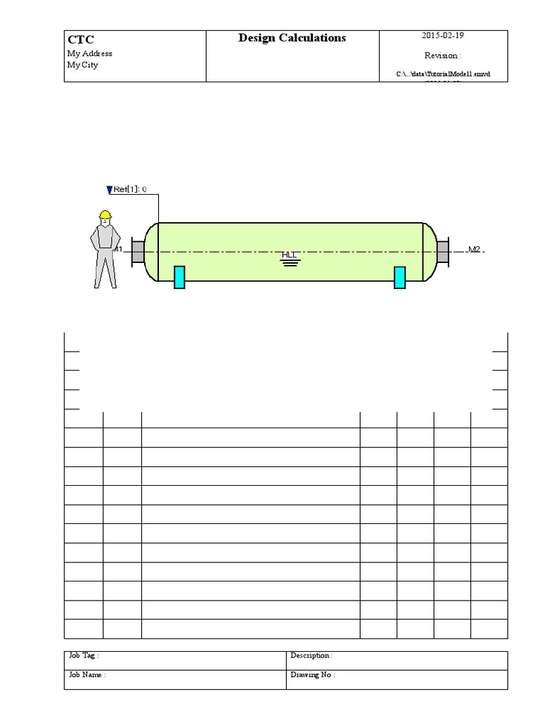 AutoPIPE Vessel Tutorial Pressure Vessel Output | PDF | Bending | Beam ...