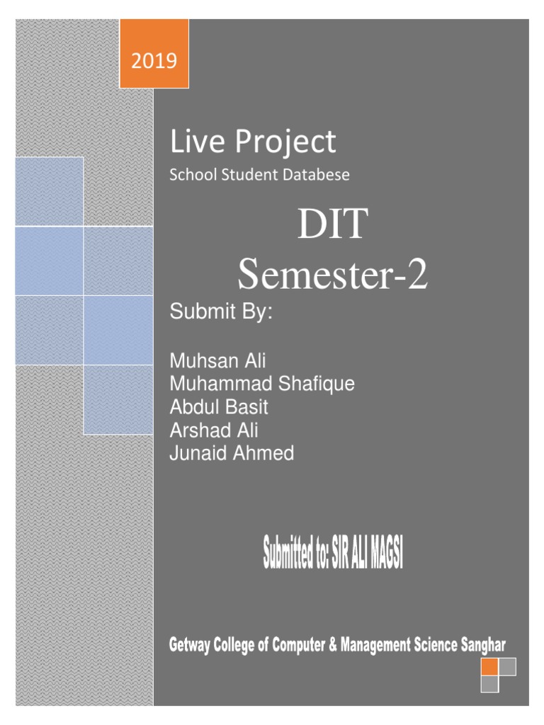 DIT Project | PDF | Databases | Information Science