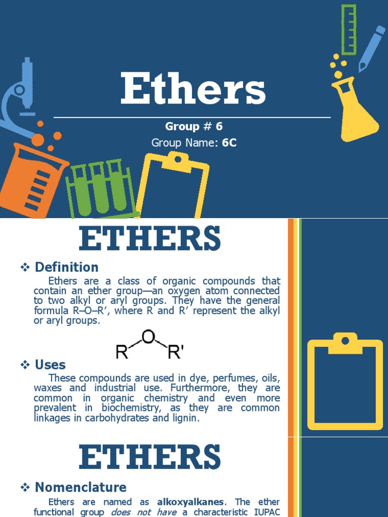 Ethers | PDF | Ether | Functional Group