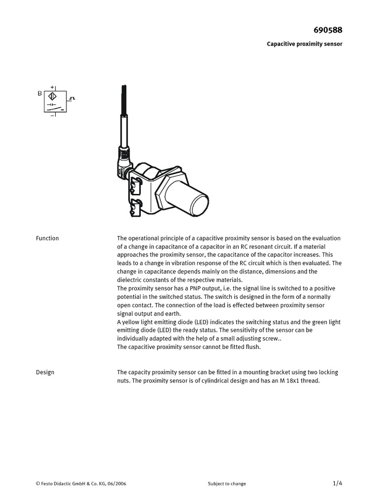 en Capacitiv Proximity Sensor | PDF | Capacitor | Light Emitting Diode