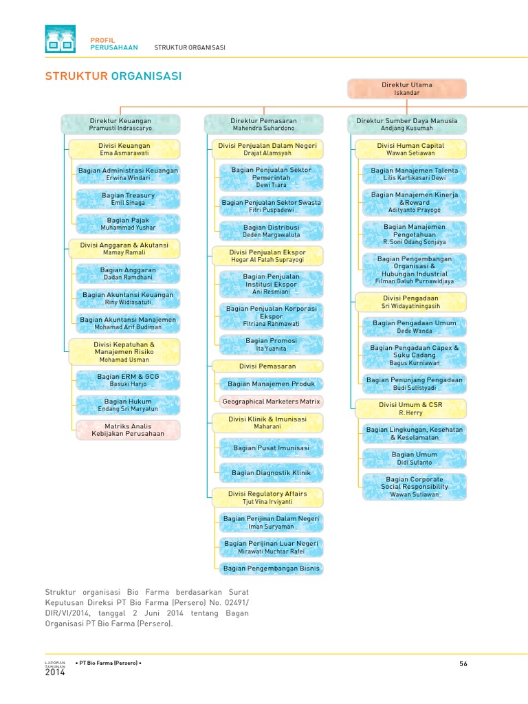 Struktur Organisasi PT Bio Farma | PDF