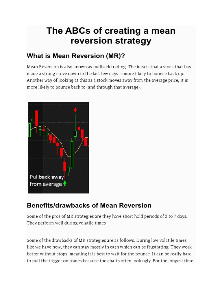 The ABC of Creating A Mean Reversion Strategy | PDF | Volatility ...