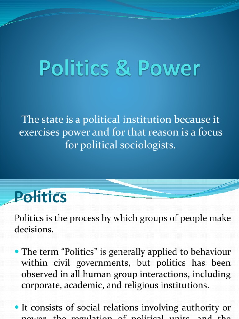 Understanding Power in Political Sociology | PDF | Power (Social And ...