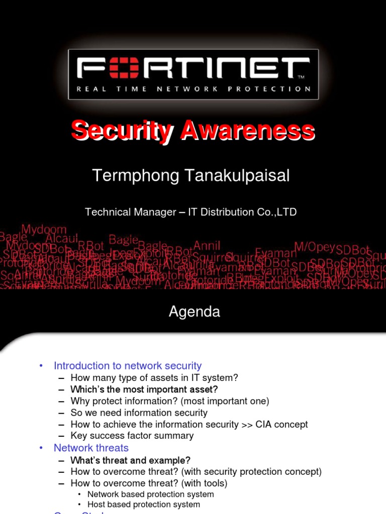Security Awareness by Fortinet | PDF | Firewall (Computing) | Spamming