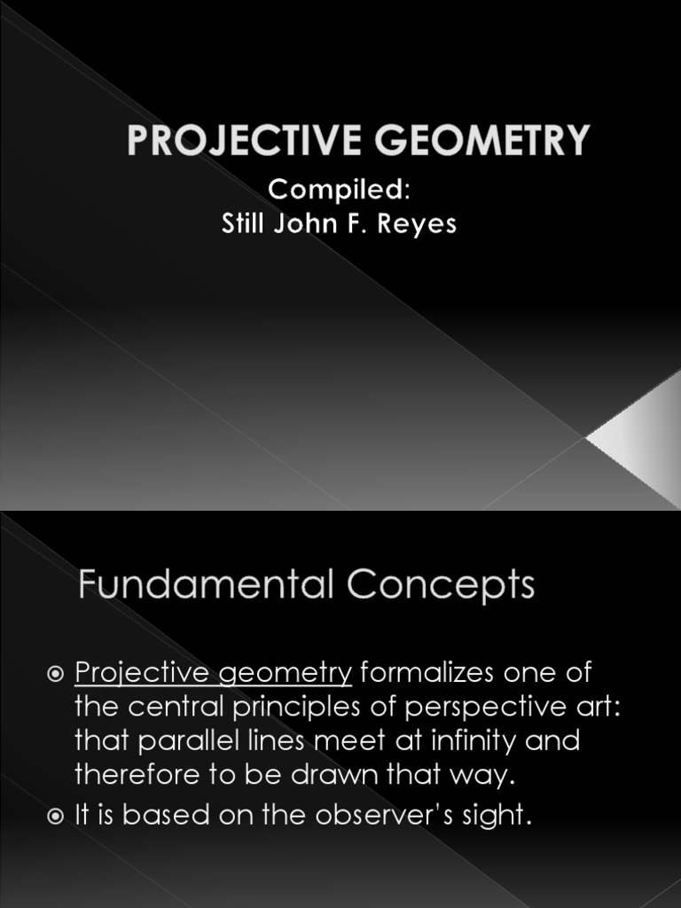Understanding Projective Geometry Concepts | PDF | Line (Geometry ...