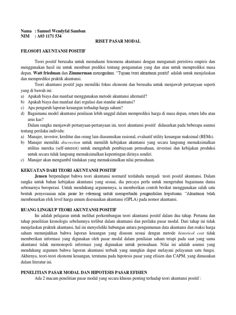 RMK Bab 12 Teori Akuntansi | PDF | Karier & Perkembangan | Pengelolaan ...