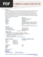 SCARED Form Scoring | PDF | Anxiety Disorder | Mental Disorder