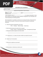 PRE and POST Class Observation Conference | PDF | Classroom Management ...