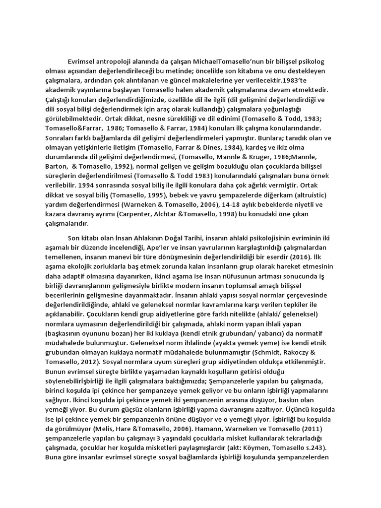 Michael Tomasello | PDF