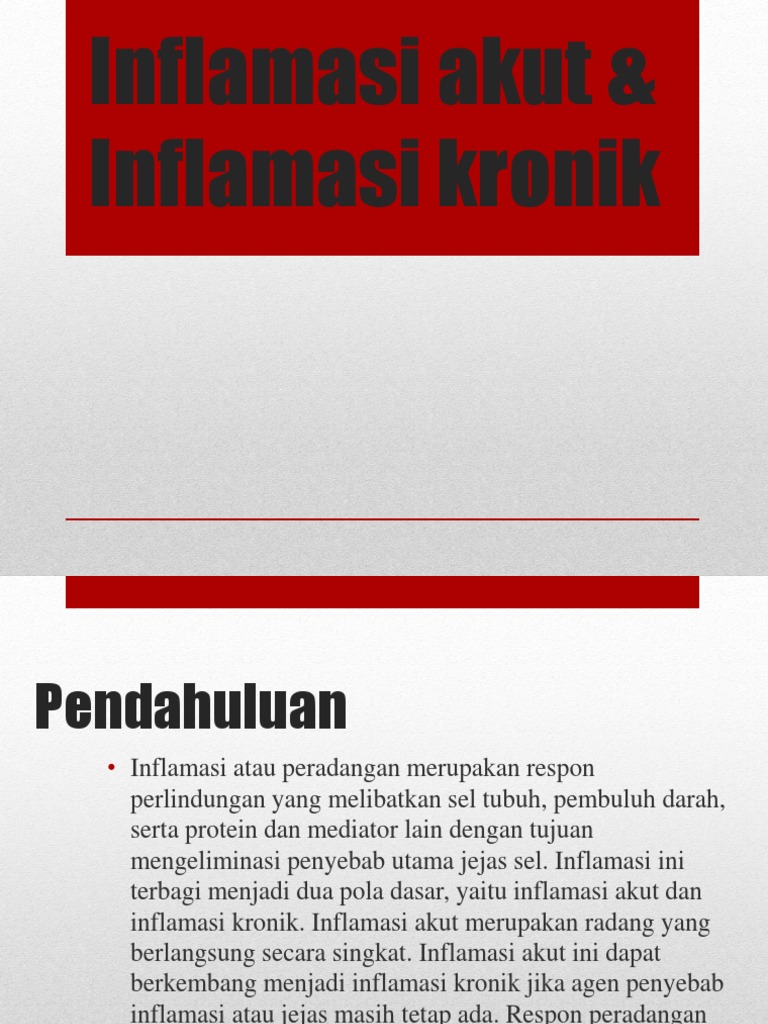 Inflamasi Akut & Inflamasi Kronik | PDF