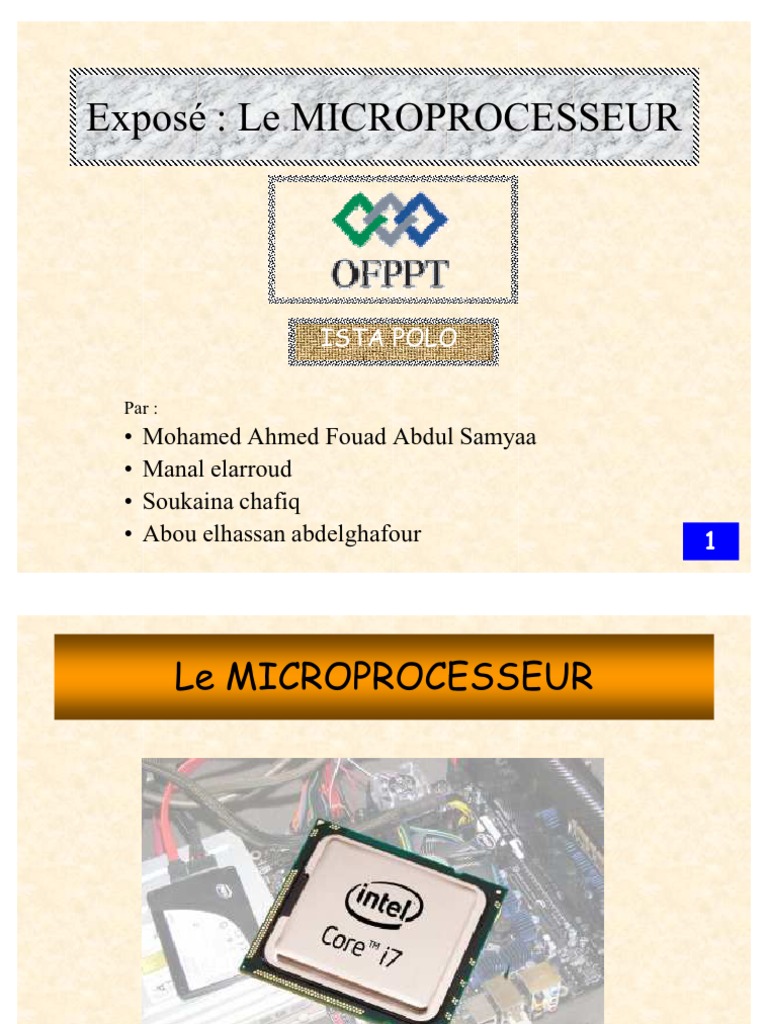 Le Microprocesseur | PDF | Microprocesseur | Entrée/Sortie