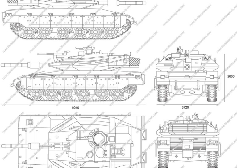 Merkava Tank Blueprints | PDF