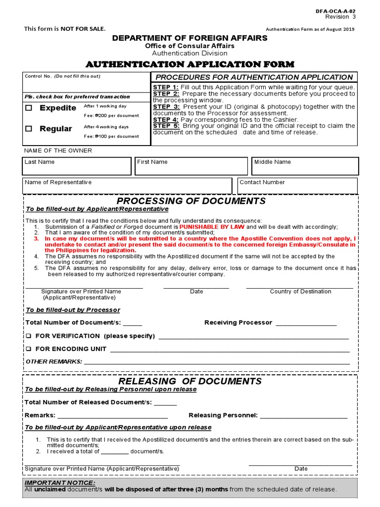 Authentication Application Form Sept 13 PDF | Download Free PDF | Identity Document | Government