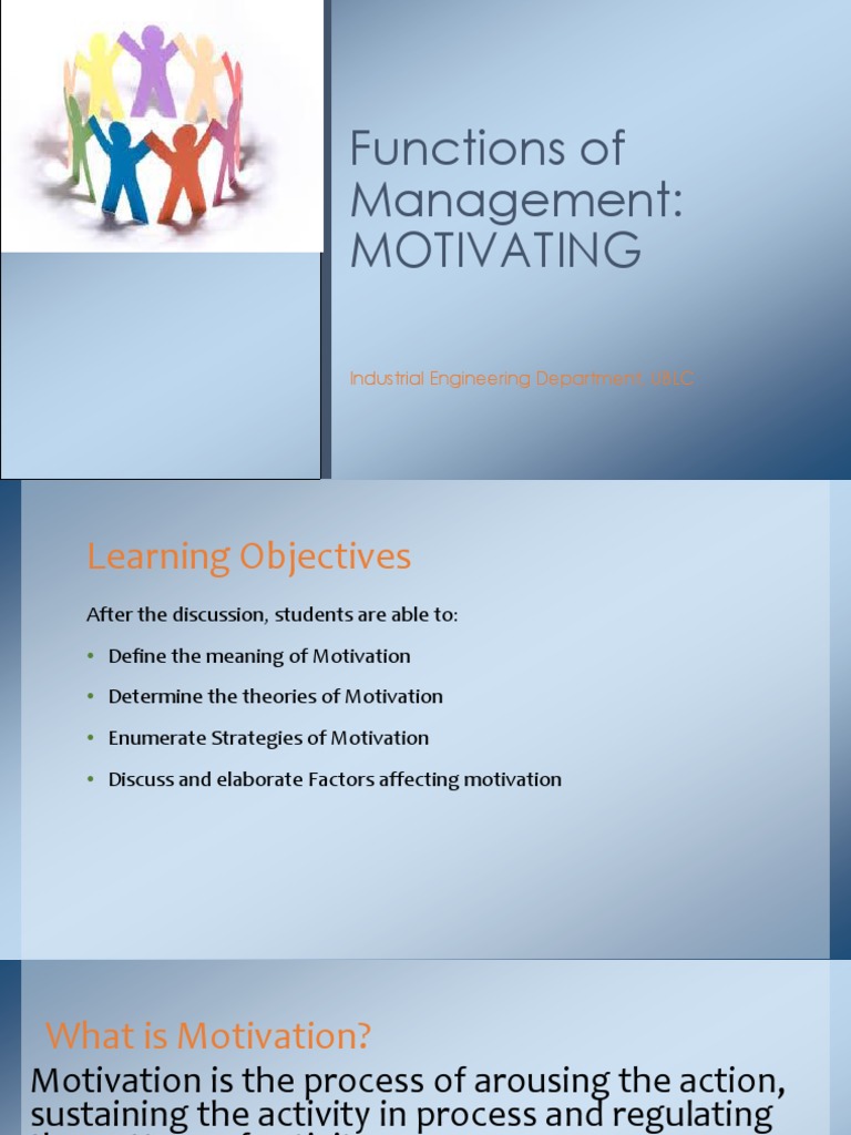 Motivating Functions of Management | PDF | Motivation | Motivational
