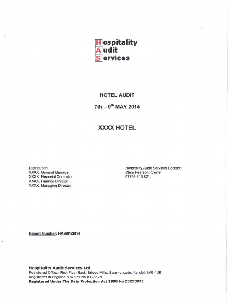 Hotel Audit Sample | Download Free PDF | Payment Card Industry Data ...