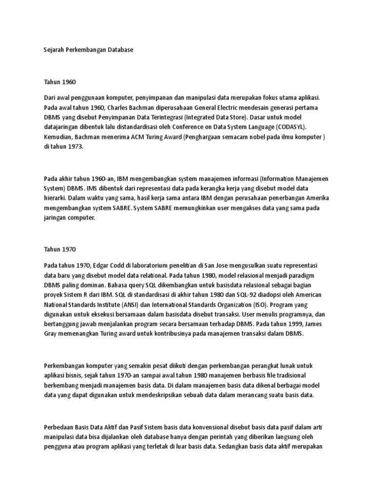 Sejarah Perkembangan Basis Data - Dekda Pratama Masal - C1857201073 ...