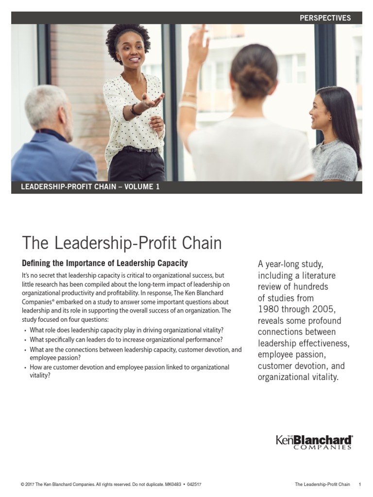The Leadership Profit Chain | Download Free PDF | Strategic Leadership ...