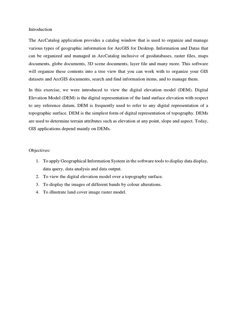 Gis Lab1 (Intro) | PDF | Arc Gis | Geographic Information System
