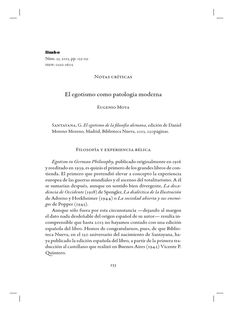 Egotismo | PDF | Immanuel Kant | Friedrich Nietzsche
