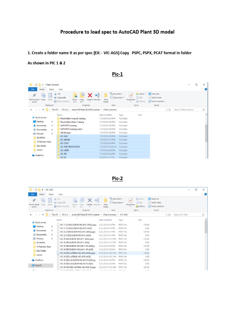 Victaulic Procedure To Load Spec To AutoCAD Plant 3D | PDF