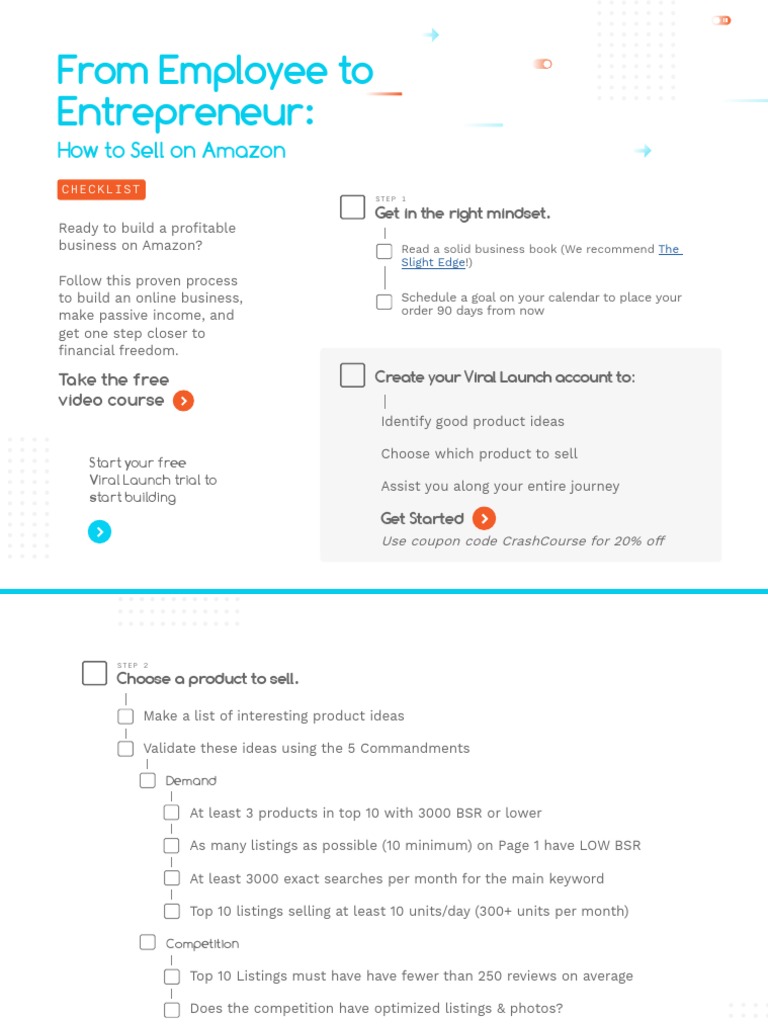 Amazon FBA Product Launch Checklist | PDF | Search Engine Optimization ...