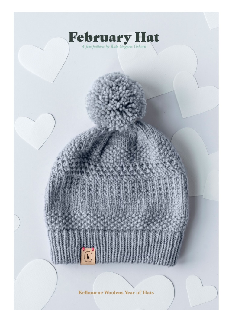 Year of Hats February Hat 2 | PDF | Knitting | Yarn