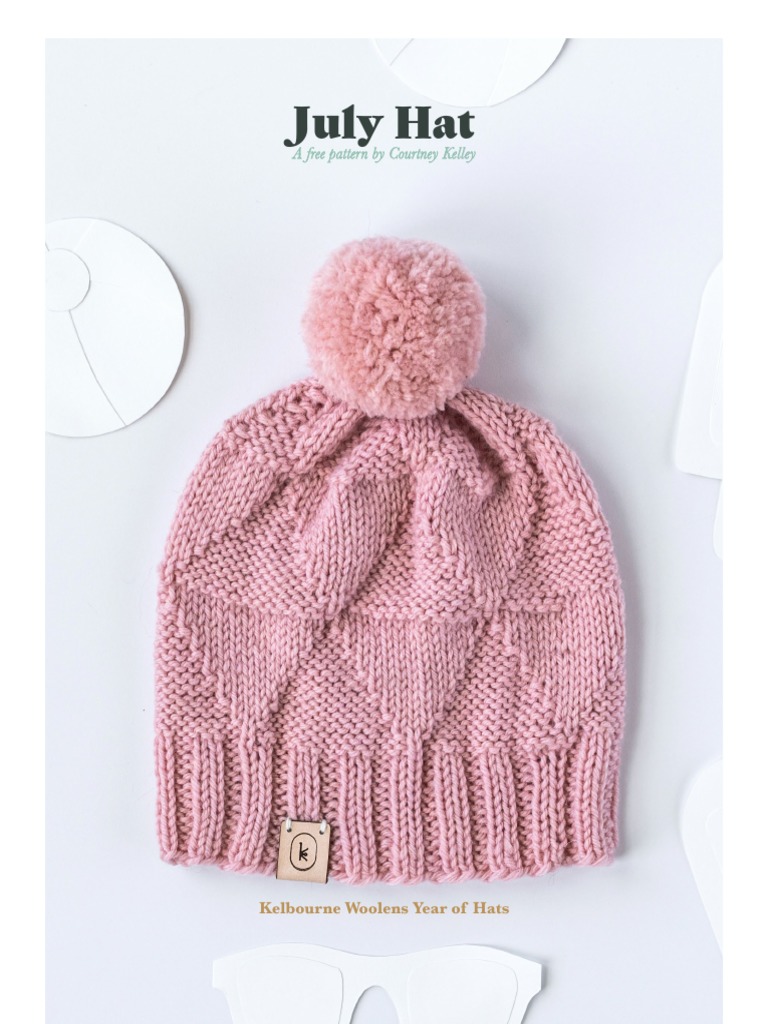 Year of Hats July Hat | PDF | Yarn | Knitting