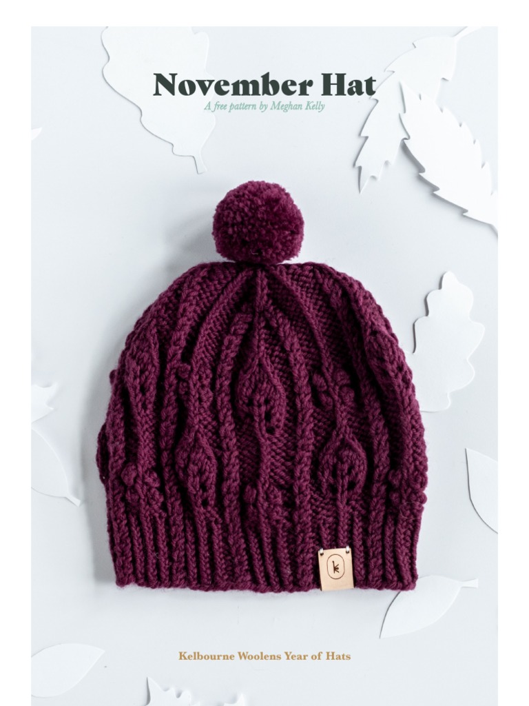 Year of Hats November Hat | PDF | Yarn | Textile Arts