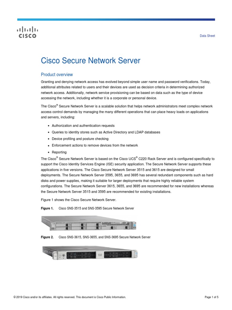 Cisco Sns Ds | PDF | Computer Network | Cisco Systems