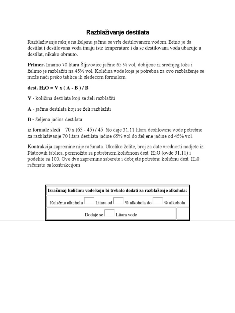 Razblazivanje Rakije | PDF