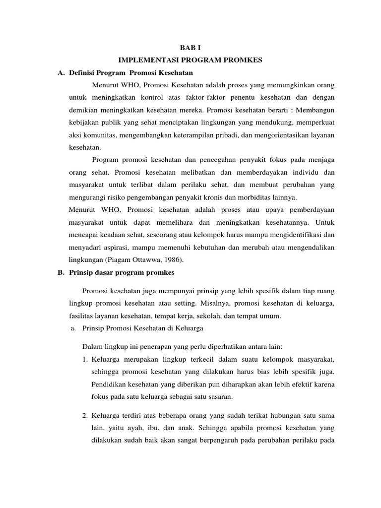 Modul Implementasi Program Promkes | PDF