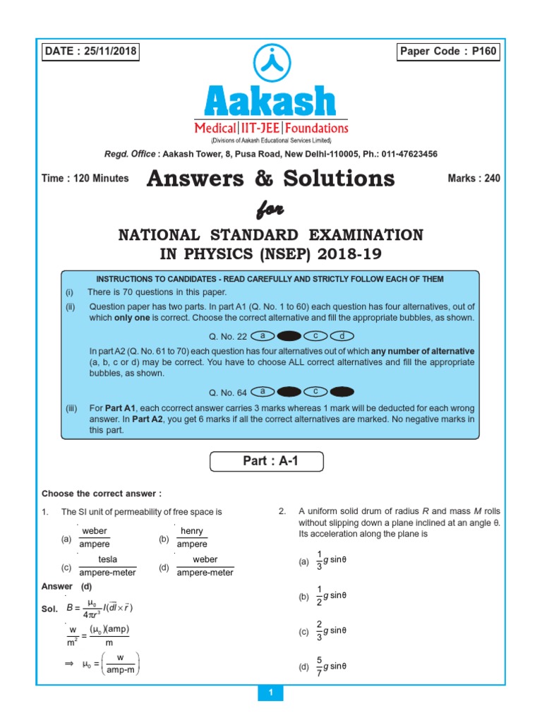 NSEP 2018-19 - Physics - Final PDF | PDF | Collision | Speed Of Light