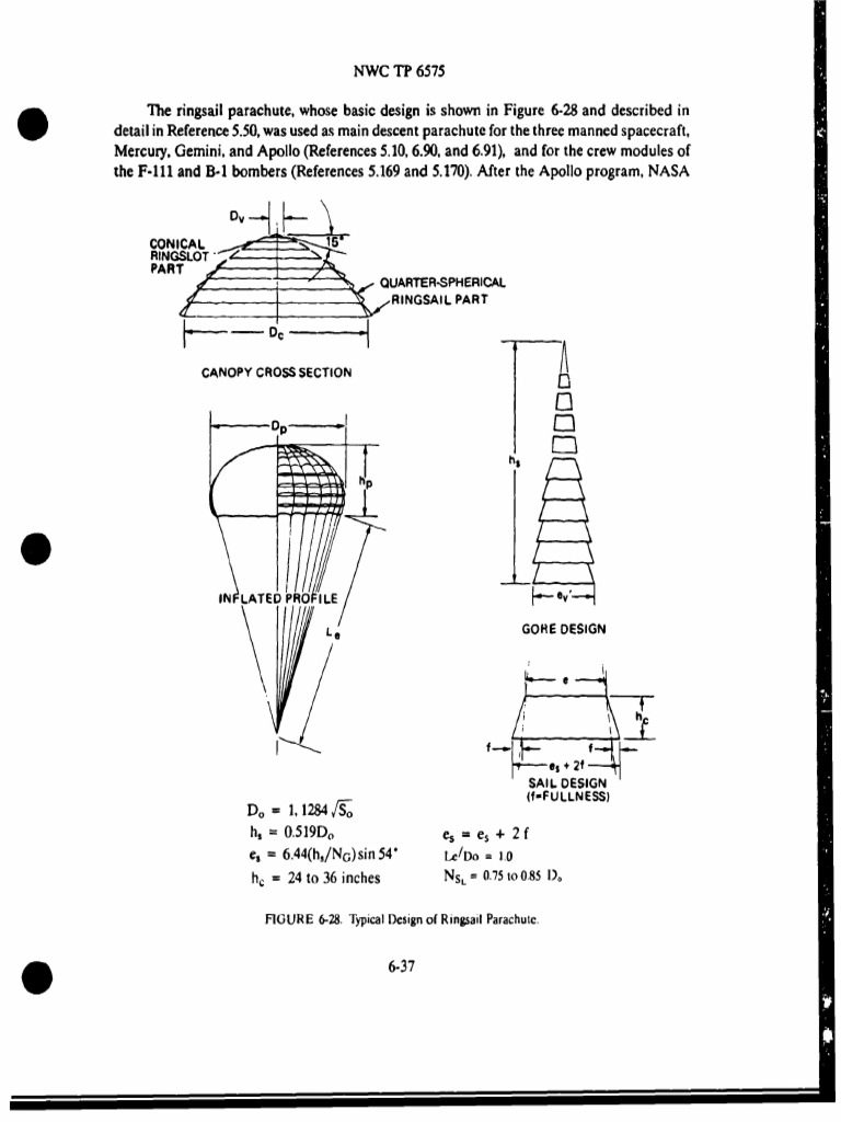 Analysis of the Design and Performance of Ringsail Parachutes and Their ...