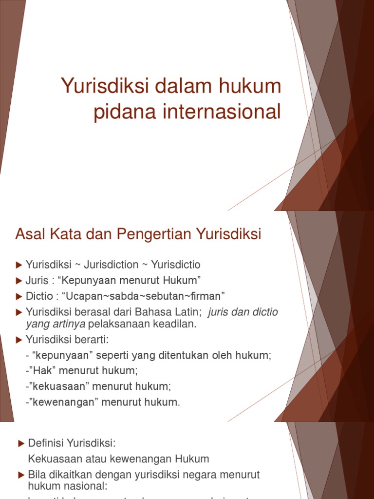 Arti dan Prinsip Yurisdiksi Internasional | PDF