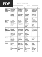 Reflection Paper Rubric: Criteria Exemplar (4) Satisfactory (3 ...
