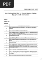 Testing & Commissioning Checklist Fire Hydrant | PDF | Safety | Equipment