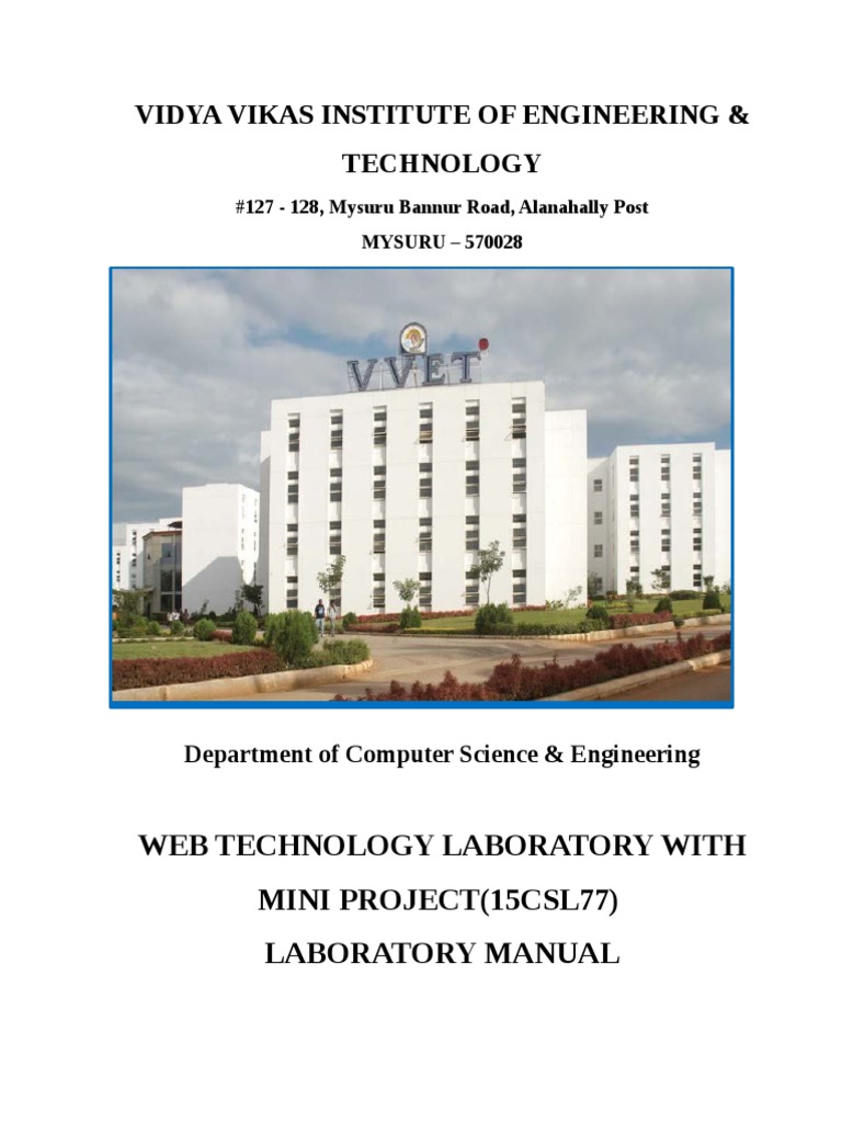 Web Lab Manual | PDF | Php | World Wide Web