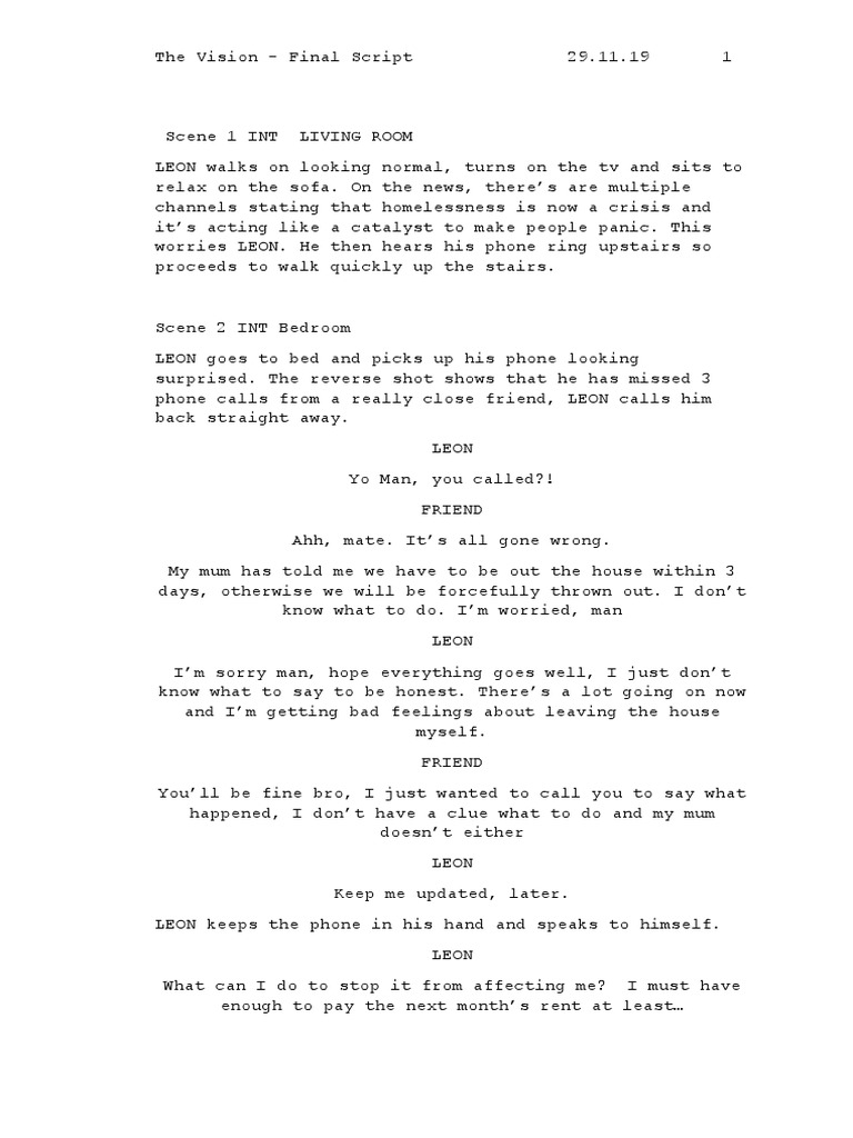 The Vision Script | PDF